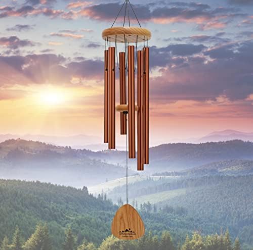 Amazon.com : 2 Pack Wind Chimes Gift Set - UpBlend Outdoors, 29” Copper ...