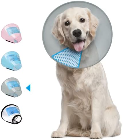 Supet Dog Cone Adjustable Pet Cone Pet Recovery Collar Comfy Pet Cone ...