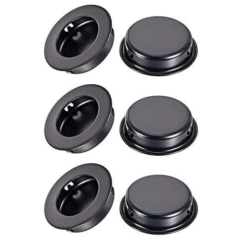 SEWSAW 6 Pieces Sliding Door Handles, Recessed Handles, Round Handles ...