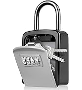 HUANLANG Key Lock Box Wall Mount 12-Digit Combination Lock Box Outdoor ...