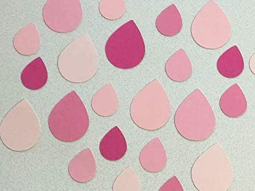 Amazon.com: Mixed Pink Raindrop Confetti - 1" & 1.5" raindrops Baby ...