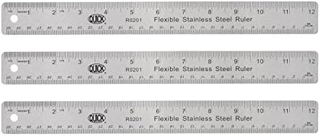 Amazon.com: HARFINGTON 3pcs Stainless Steel Rulers with Non-Skid ...