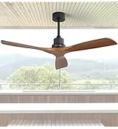 Amazon.com: ReLa Mall 52" Low Profile Wood Ceiling Fans with Lights ...