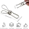 Amazon.com: Skroad 100 Pack Laundry Clothes Pins, Stainless Steel ...