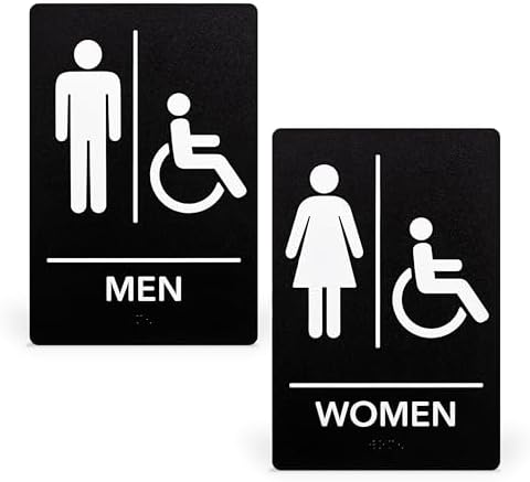 Amazon.com : ExcelMark Restroom Sign for Business - ADA Compliant ...