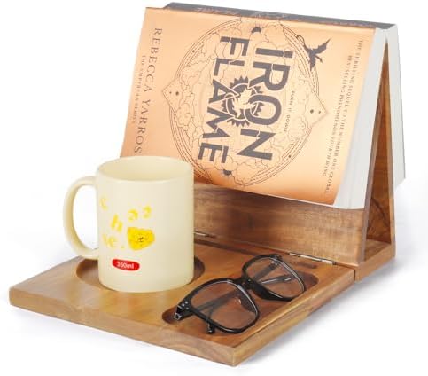 Amazon.com : 3HQ Wooden Book Holder Stand for Page Rest, Unique Book ...