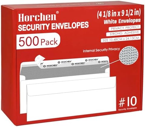500 Count #10 Security Envelopes,Peel & Seal Windowless Business ...