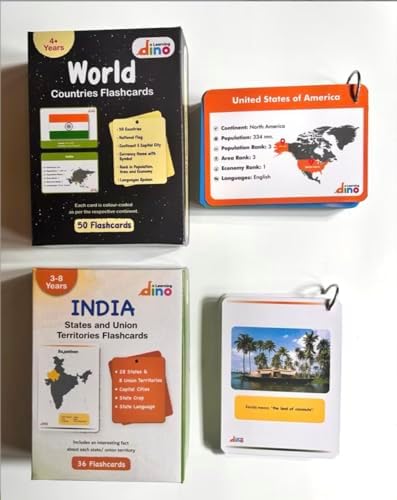 Buy Learning Dino Combo Pack – World Country Flags & India States and ...