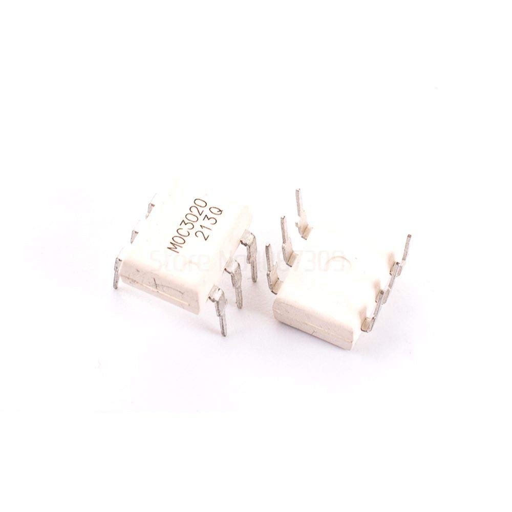 10PCS MOC3020 3020 DIP6 Triac & SCR Output Optocouplers 6Pin 400V ...