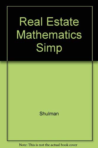 Real estate mathematics simplified: 9780668047135: Books - Amazon.ca