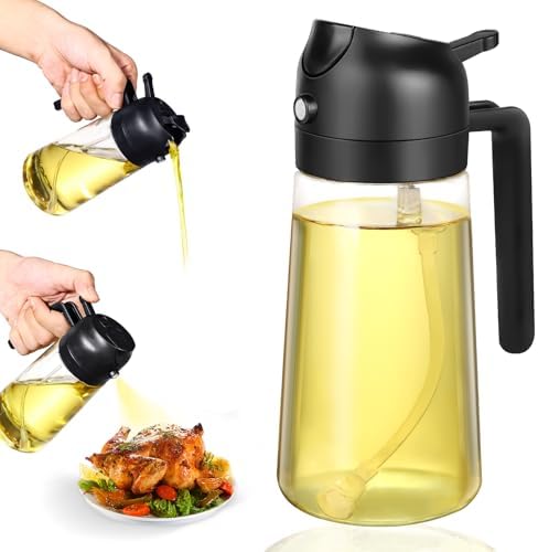 Lychico Oil Dispenser Bottle 470ml/16oz, 2 In 1 Oil Dispenser and Oil ...