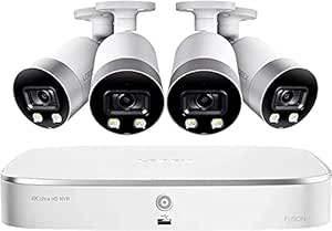 Amazon.com : Lorex 4K Security Camera System, Fusion 8-Channel 2TB NVR System with 4 Wired Smart ...