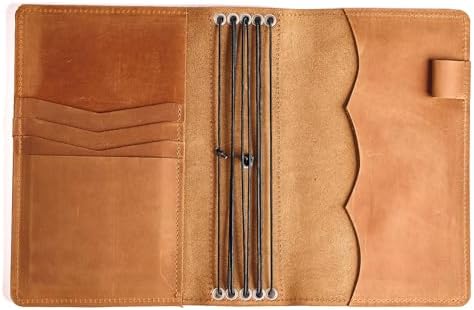 Amazon.com : TORAKIP Leather Travel Notebook Cover A5 – Refillable ...