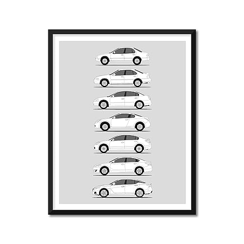 Amazon.com: Idea Network History of Nissan Altima Print Wall Art ...