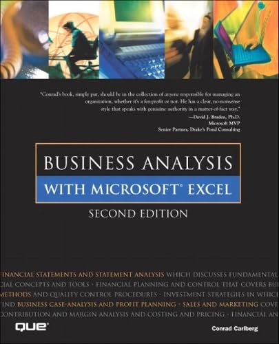 Business Analysis With Microsoft Excel: Carlberg, Conrad: 9780789725523 ...