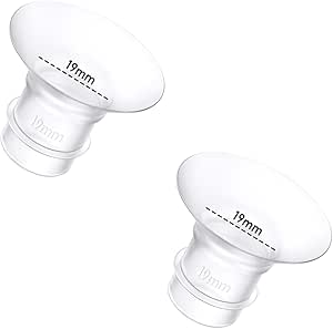 2PCS Flange Insert 19mm Compatible with Momcozy M9/M6/M5/S12 Pro/S9 Pro/S12/Medela/Spectra ...