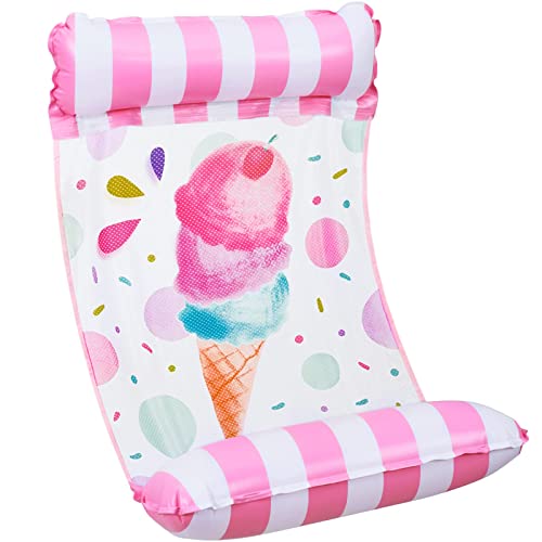 Adult Hammock Pool Floats – Inflatable Swimming Rafts Floats Ice Cream ...