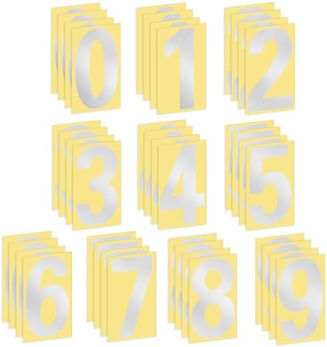 Reflective Number Stickers, 4 Sets Large 4 inch 0-9 House Numbers Self ...
