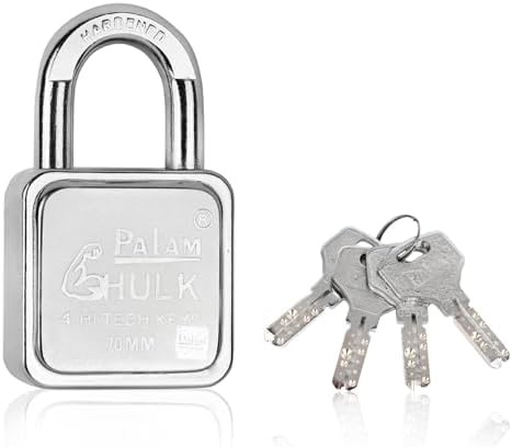 Palam Lock and Key Hulk 70mm with 4 HI-TECH Keys | Steel Body ...