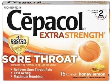 Amazon.com: Cepacol Extra Strength Sore Throat Lozenges, Powerful ...