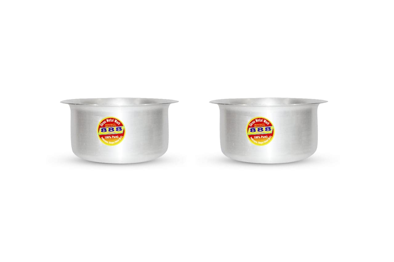 Buy Aluminium Patila/Bhagona/Tapeli/Pot and Pan Set Without Lid Pack of ...