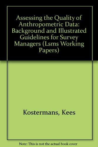 Amazon.com: Assessing the Quality of Anthropometric Data: Background ...