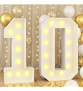 Amazon.com: 4ft Light Up Numbers Marquee 50 Numbers with Lights White ...
