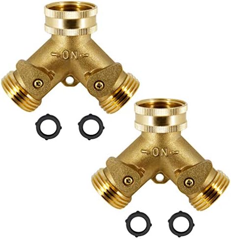 Amazon.com: ATDAWN 2 Way Brass Hose Splitter, 3/4" Brass Hose ...