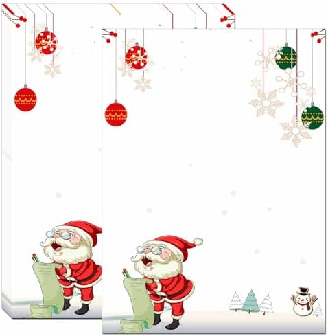 Amazon.com : DUGUTUL Christmas Letterhead Stationery Paper 8.5 x 11 ...