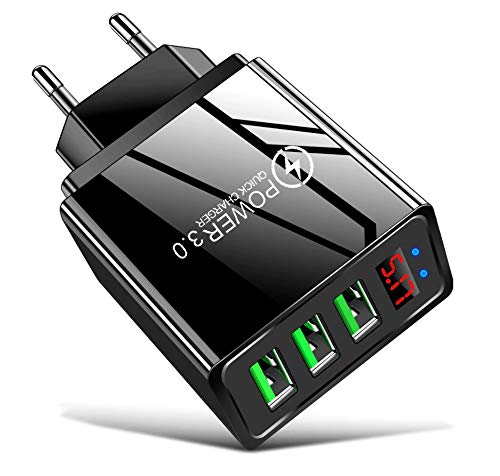 POWER Quick Charger 3.0 with Display, 3-Port USB : Amazon.in: Electronics