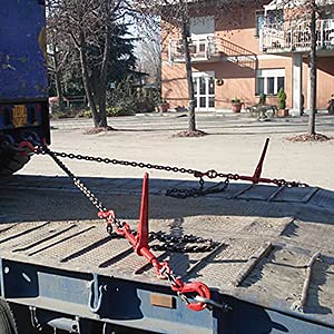 Load Binder, 2Pcs 1/4-5/16″ Ratchet Load binder with Safety Grab Hooks ...