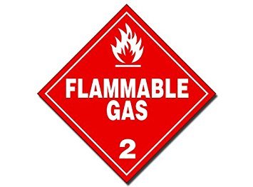 Amazon.com: MAGNET Red FLAMMABLE Gas Sign Magnet(business fire safety ...