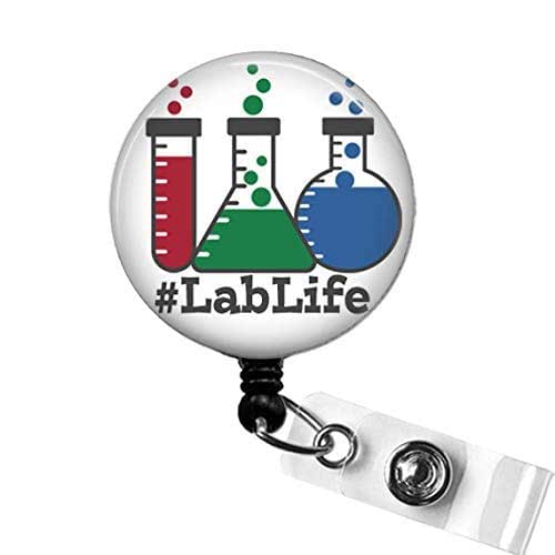 Amazon.com: LAB LIFE Medical Laboratory Science Badge Reel, #LabLife ...
