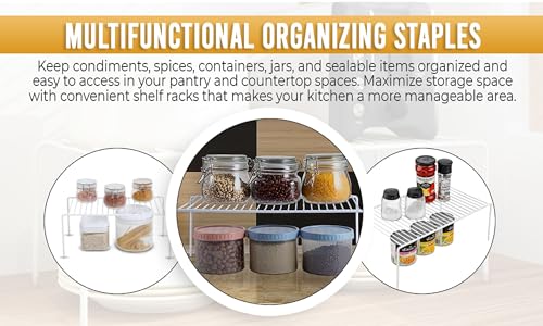 Snapklik.com : YBM HOME White Wire Cabinet Helper Shelf Organizer And ...