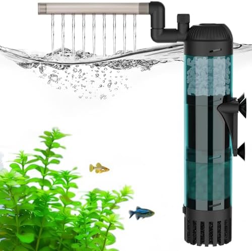 Amazon.com : AQQA Aquarium Filter, 78GPH Submersible Fish Tank Filter ...