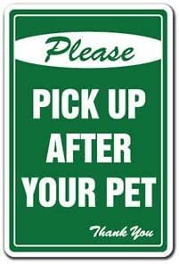 Amazon.com - PLEASE PICK UP AFTER YOUR PET No Dog Poop Sticker Stickers ...
