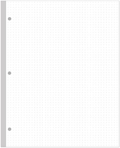 Snapklik.com : A4 Dotted Refill Paper, 3-Hole Dot Grid Filler Paper ...