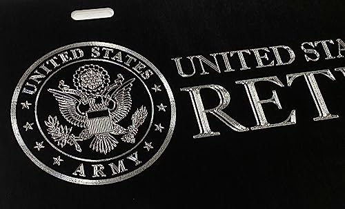 Amazon.com: Army License Plate Tag Laser Etched on Embossed Black on ...