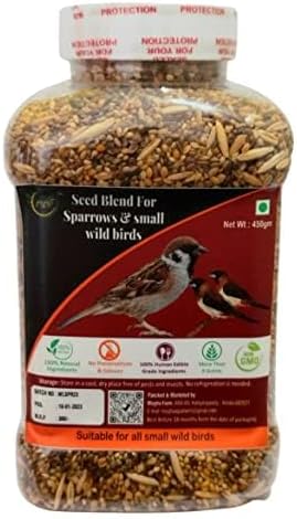 Bird Food for All Small Bird Birds 450 Gram Feed for Wild Sparrows ...