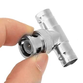 Amazon.com: 2pc T Shape BNC Adapter Male to Dual Female T BNC Connector Adapter Splitter High ...