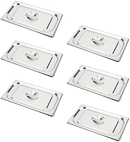 Amazon.com: BSTKEY 10 Pack 1/3 Steam Table Pan Covers Stainless Steel ...