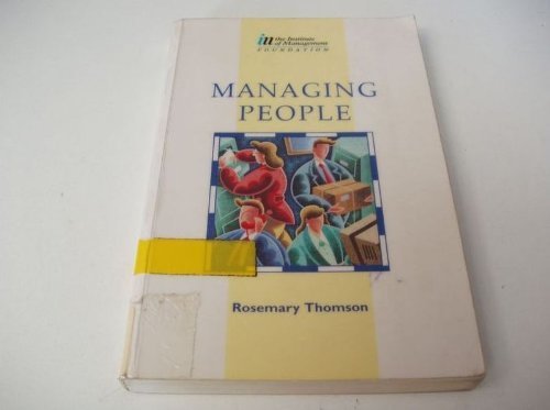 Managing People: Thomson, Rosemary: 9780750606660: Amazon.com: Books