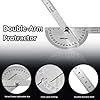 Suiwotin Angle Protractor 0-180 Degrees, Stainless Steel Angle Finder ...