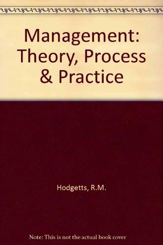 Management Theory Process and Practice - Hodgetts, Richard M. - Amazon ...