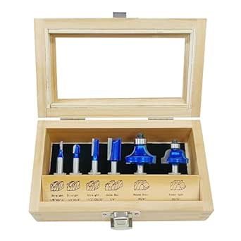 6Pcs Straight Router Bit Set Roundover/Core Box Router Bits 1/4 Shank ...