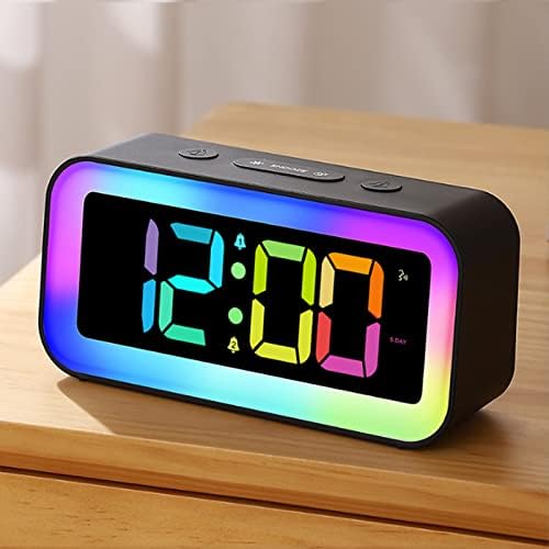 Digital Alarm Clock Bedside For Bedrooms, Portable Alarm Clocks with ...