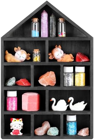 Amazon.com - Threehoney House Shaped Wooden Shadow Cubby Box 10 W x 2 1 ...
