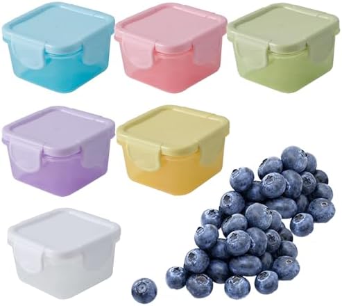 milaosk 6 Pcs Small Food Storage Containers,Mini Freezer Container ...