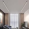 SHREALMS Plafoniera LED, Lampada da soffitto nera LED lineare Soffitto ...