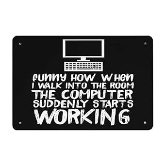 Computer Startss Working Information Technology Vintage Tin Signs ...